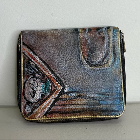 Jane Yoo | Bags | New Jane Yoo Vintage Hand Painted Leather Wallet ...